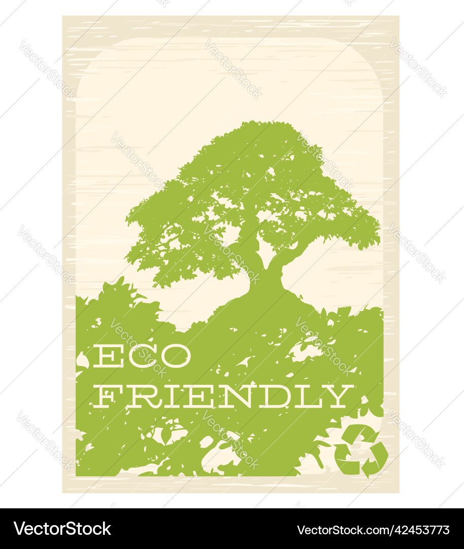 Vertical eco poster with arrows recycle symbol Vector Image