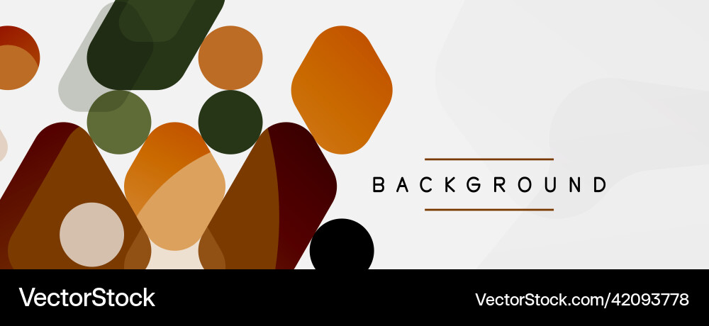 Abstract round geometric shapes and circles Vector Image