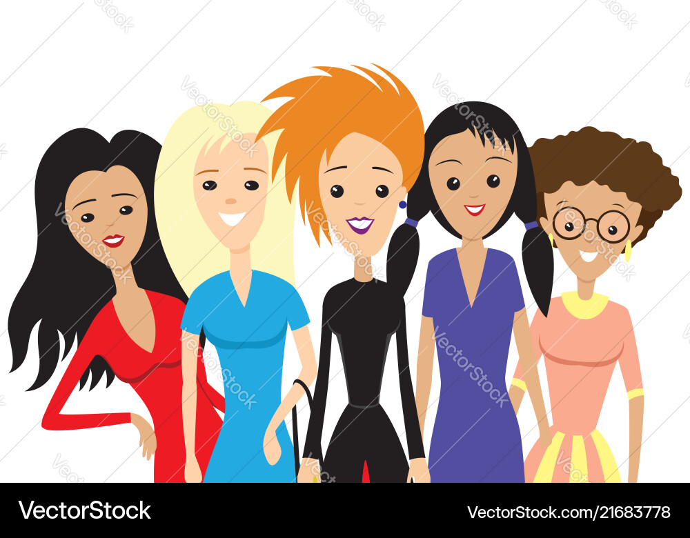 Group of woman Royalty Free Vector Image - VectorStock