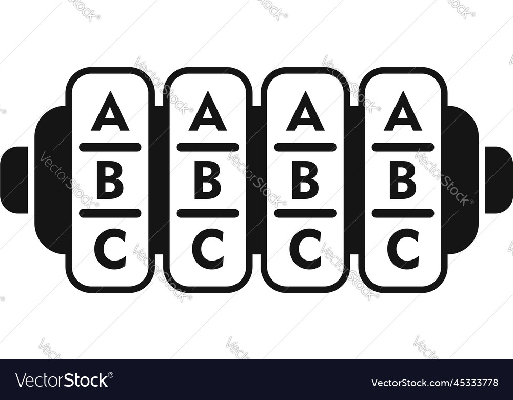 Letter cipher icon simple data encryption Vector Image
