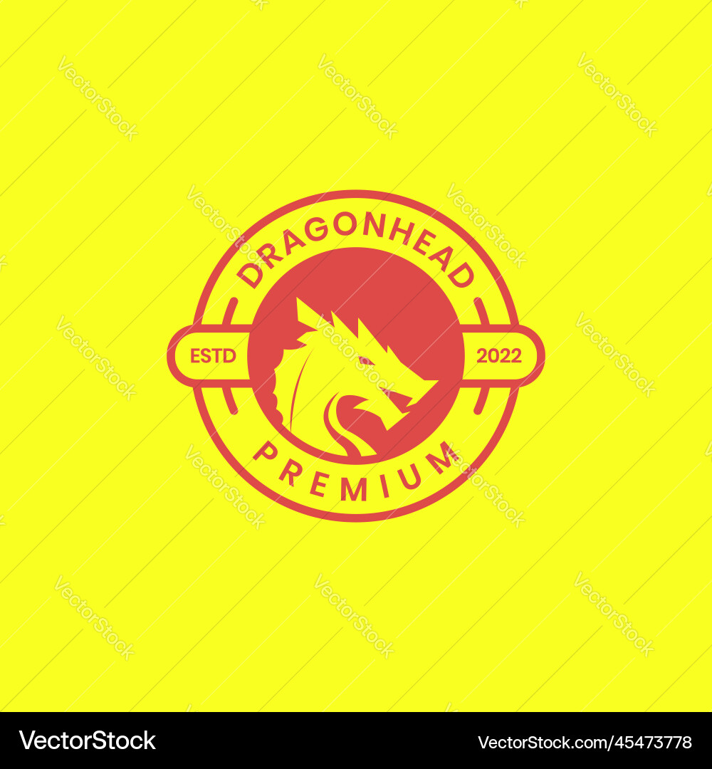 Portrait head dragon strong creature legend myth Vector Image