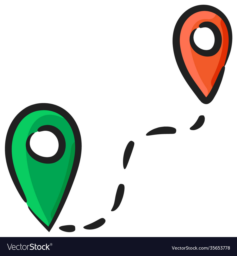 Route Royalty Free Vector Image - VectorStock