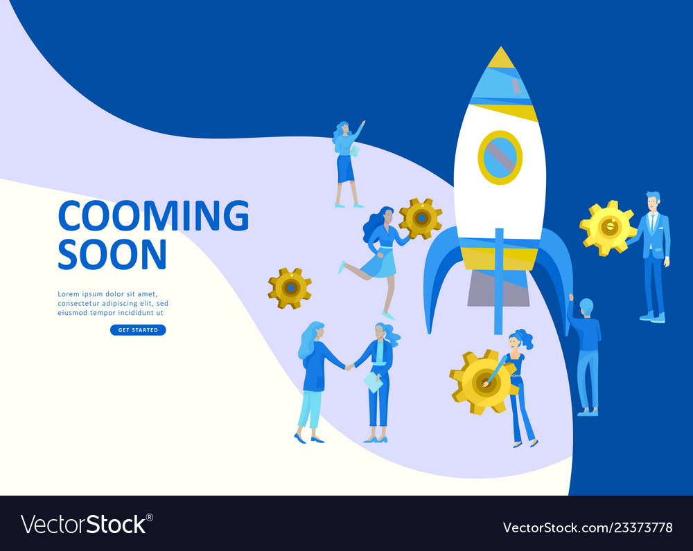 Set landing page template people develop business Vector Image Set landing page template people develop business Vector Image