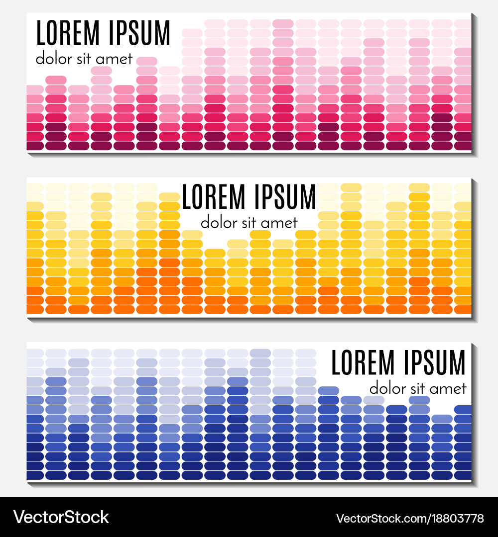Set of colorful abstract header banners Royalty Free Vector