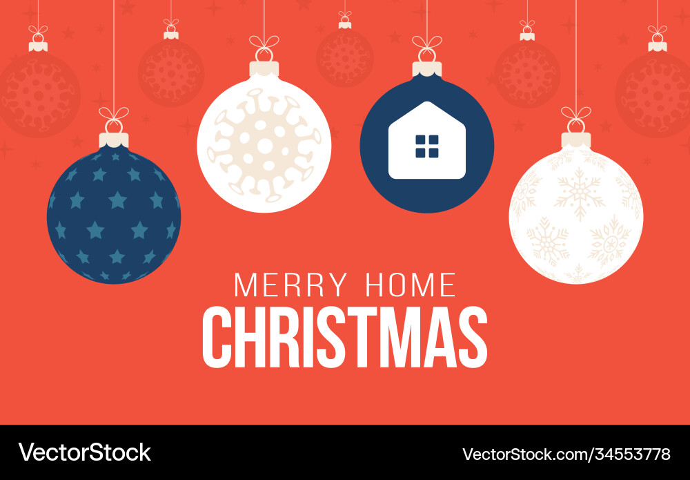 Stay at home christmas coronavirus outbreak Vector Image
