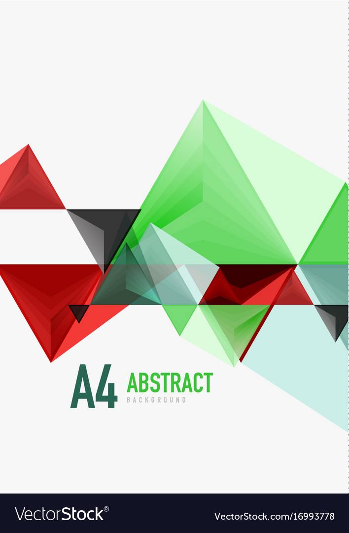 Triangular low poly a4 size geometric Royalty Free Vector