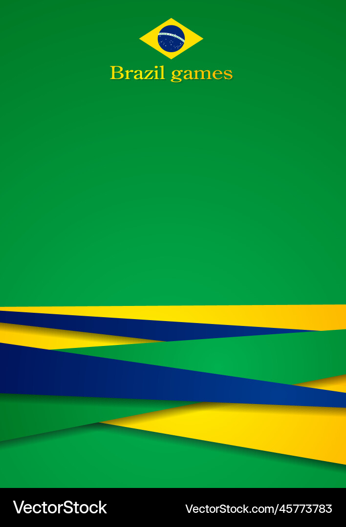 Background in brazilian colors Royalty Free Vector Image