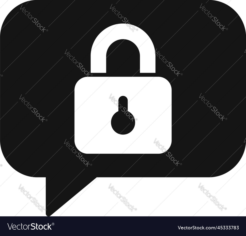 Lock message icon simple security code Royalty Free Vector