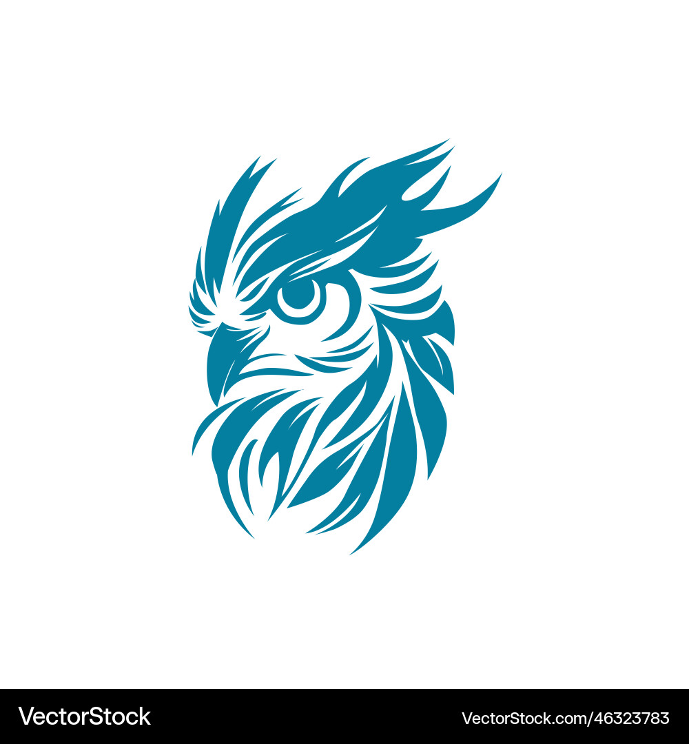 Owl bird animal abstract design Royalty Free Vector Image