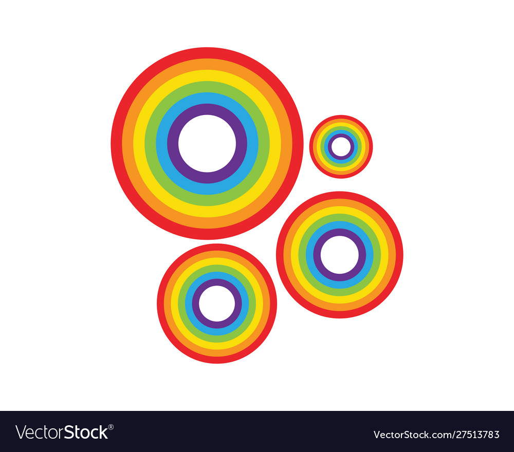 Rainbow icon template Royalty Free Vector Image