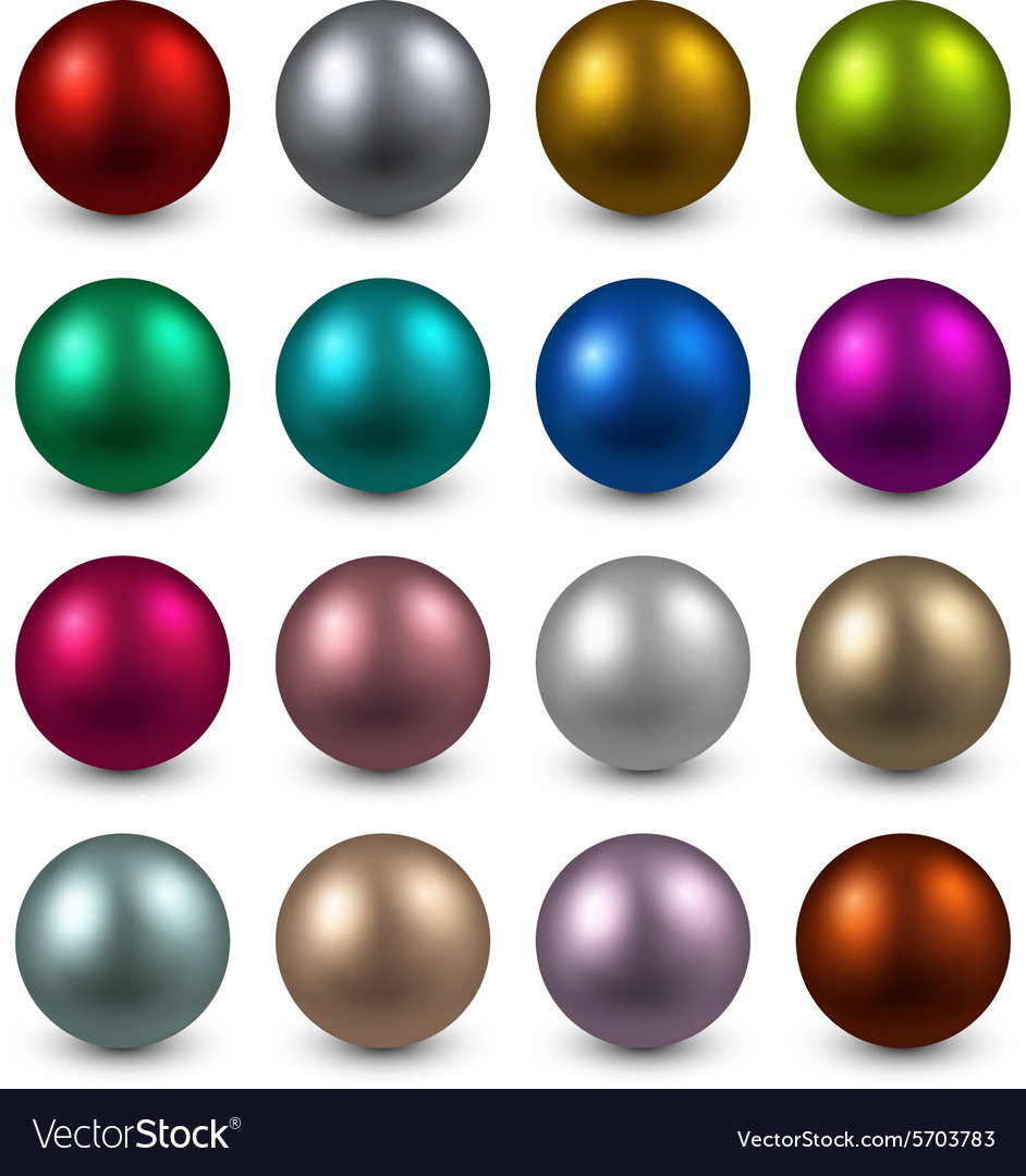 Set of color balls Royalty Free Vector Image - VectorStock