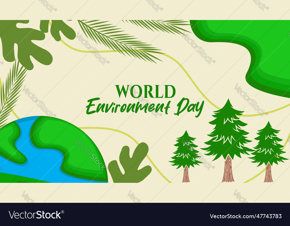 World environment day template background Vector Image