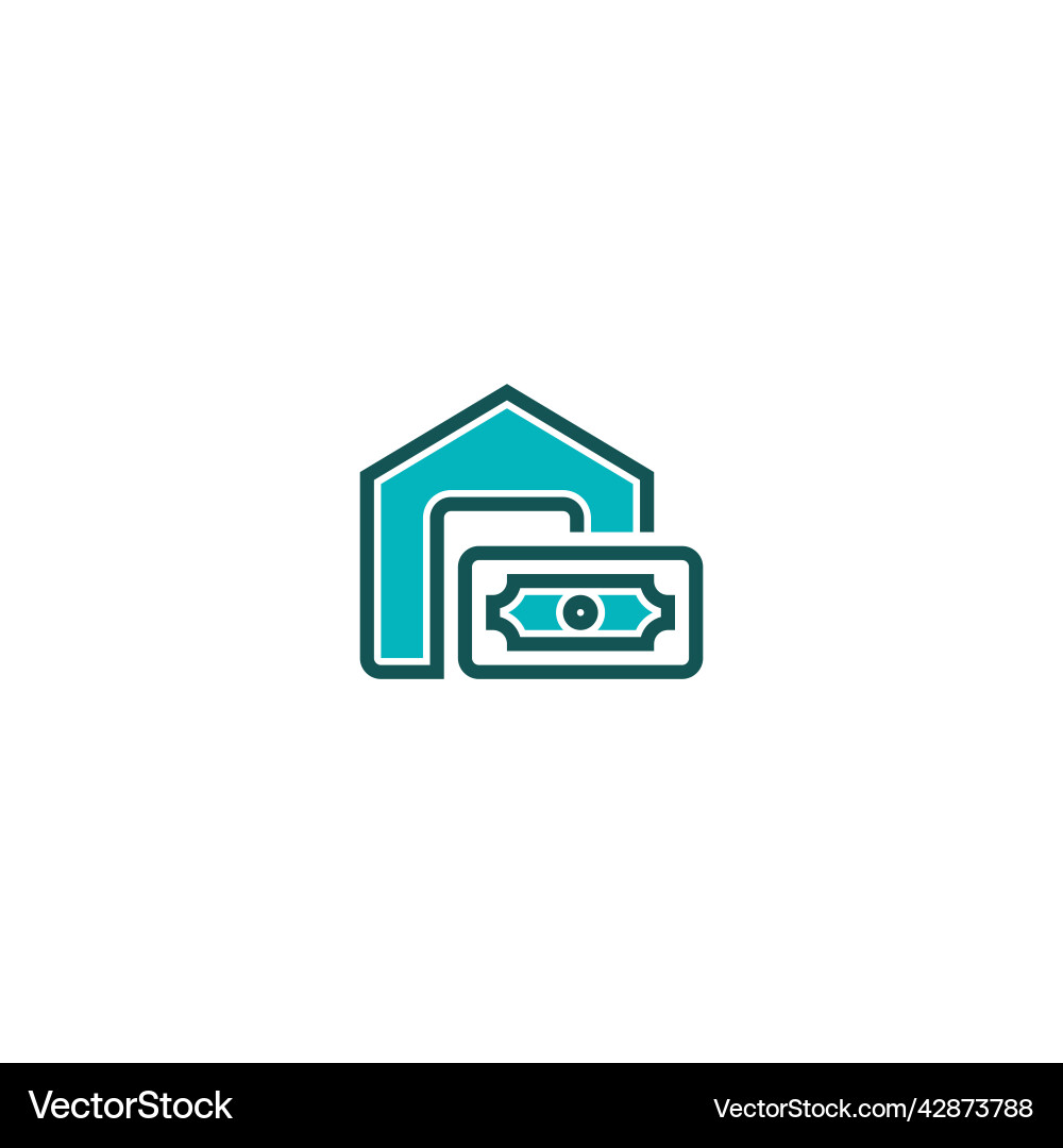 Bank line icon linear style sign for mobile Vector Image