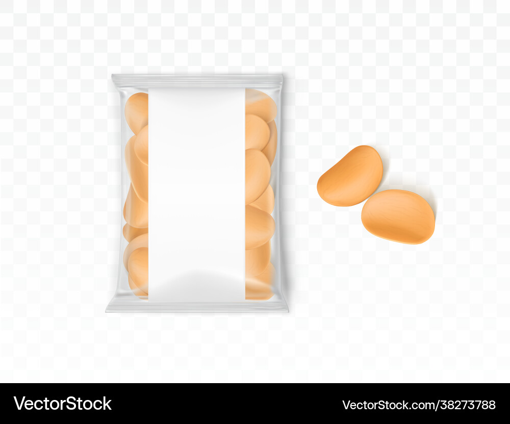 Chips pack crunchy snack package isolated clip art
