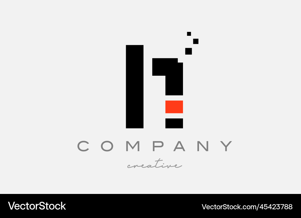Dotted h alphabet letter logo icon dots template Vector Image
