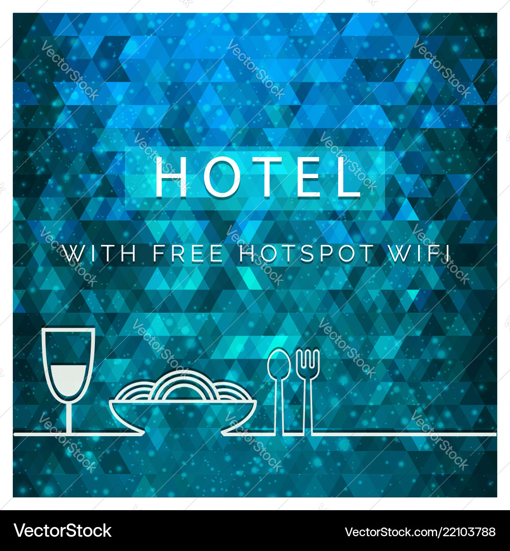 Elegant hotel design card with typography Vector Image