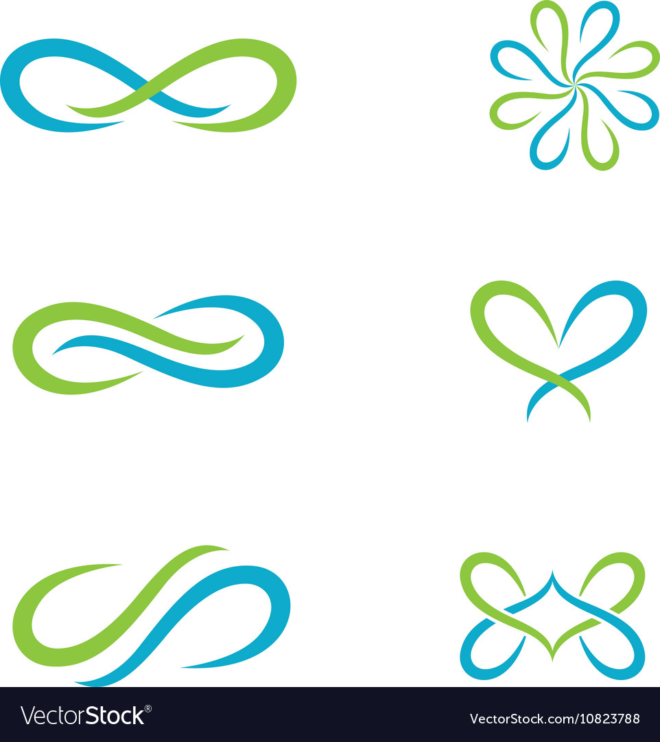 Infinity logo template Royalty Free Vector Image