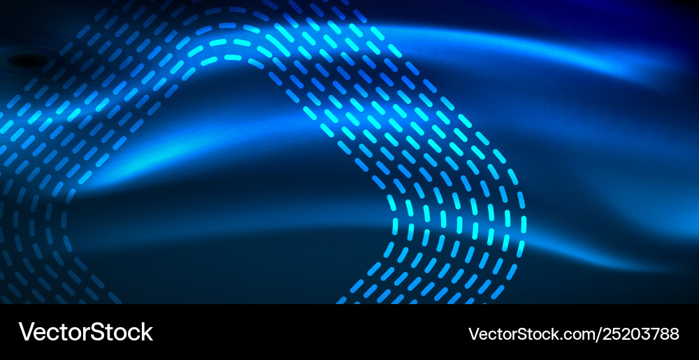 Neon glowing techno lines hi-tech futuristic Vector Image