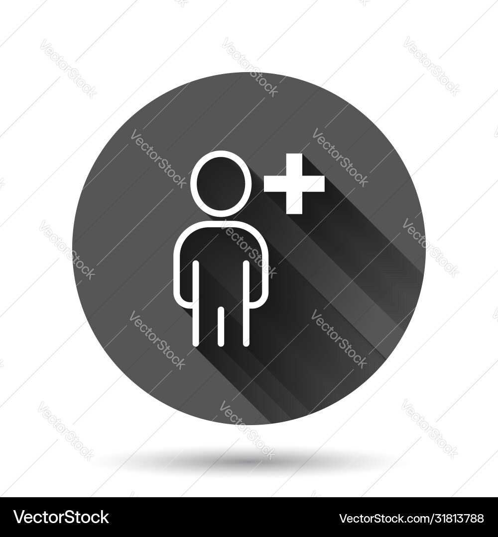 People with plus icon in flat style staff Vector Image