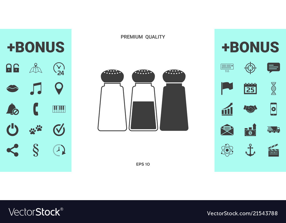 Salt or pepper shakers - set Royalty Free Vector Image