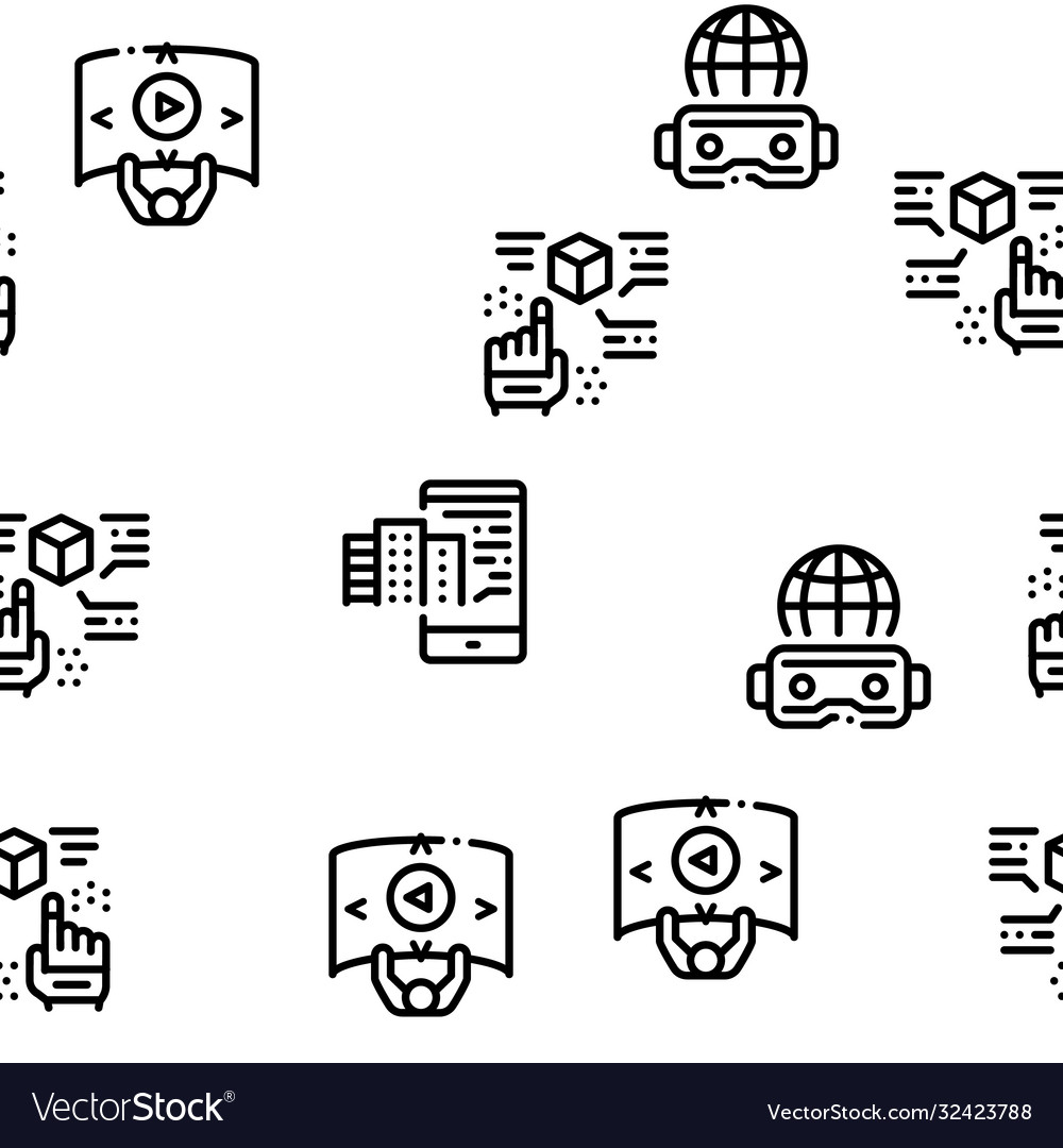 Simulation equipment seamless pattern Royalty Free Vector