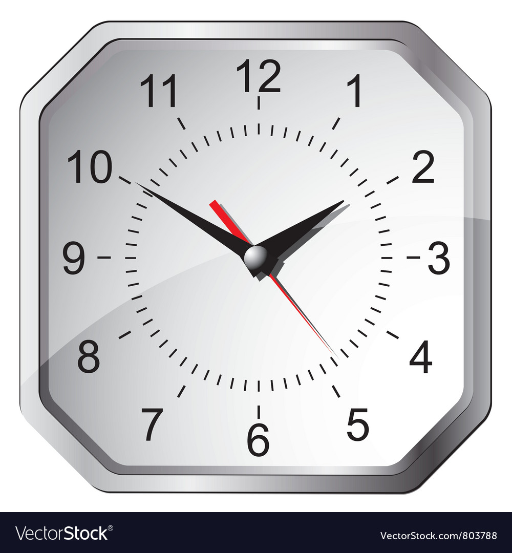Wall clock Royalty Free Vector Image - VectorStock
