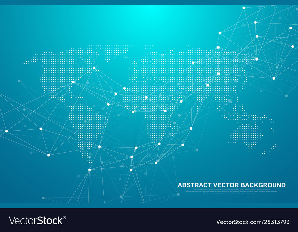 Abstract big data visualization digital network Vector Image
