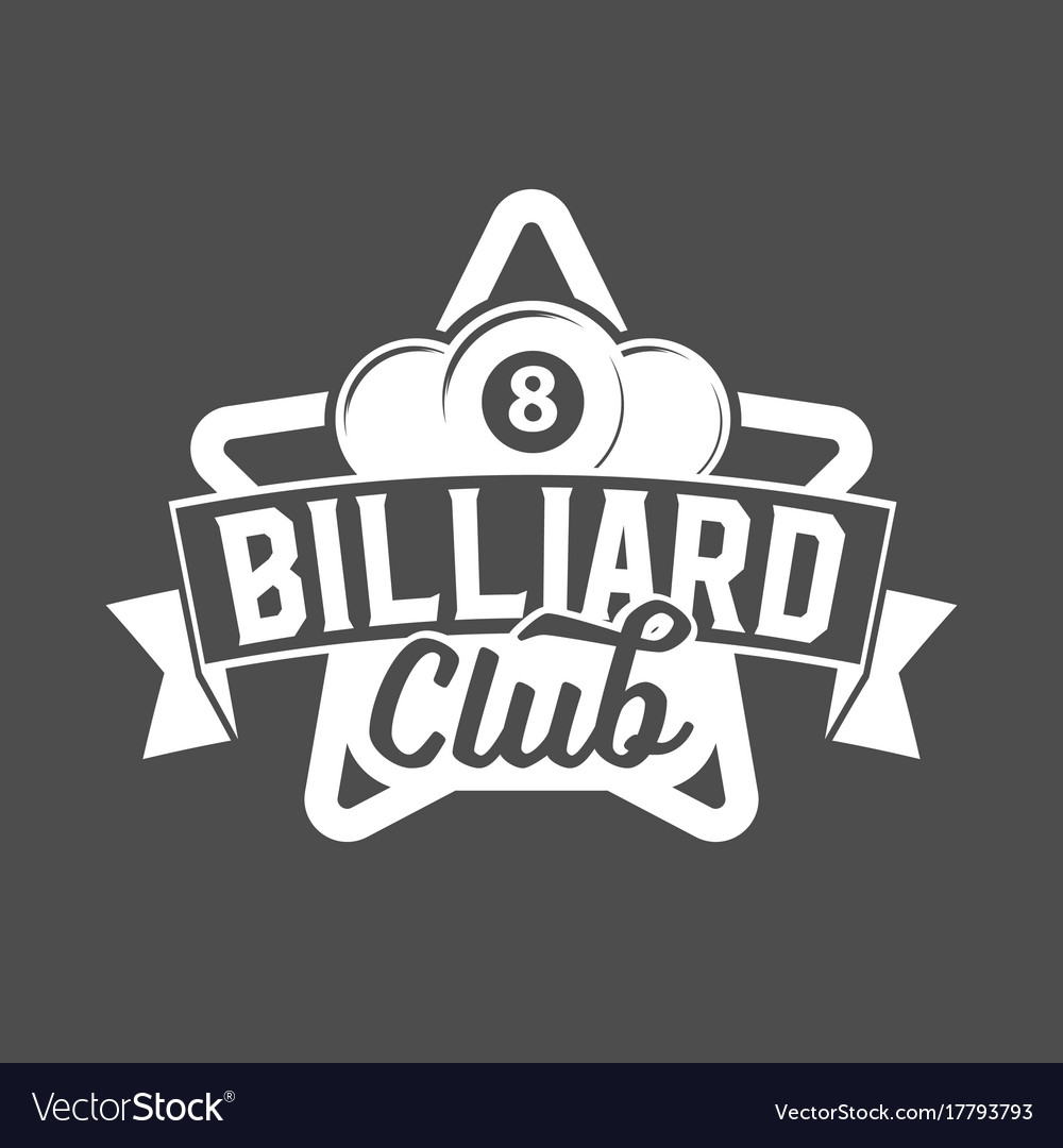 Billiards emblems labels and designed elements Vector Image