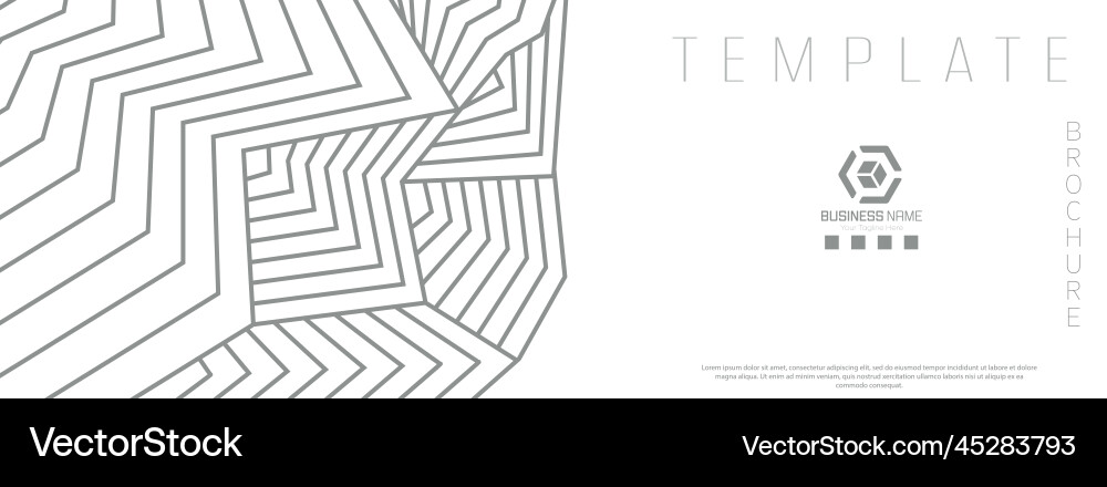 Creative idea of linear design a cover booklet Vector Image