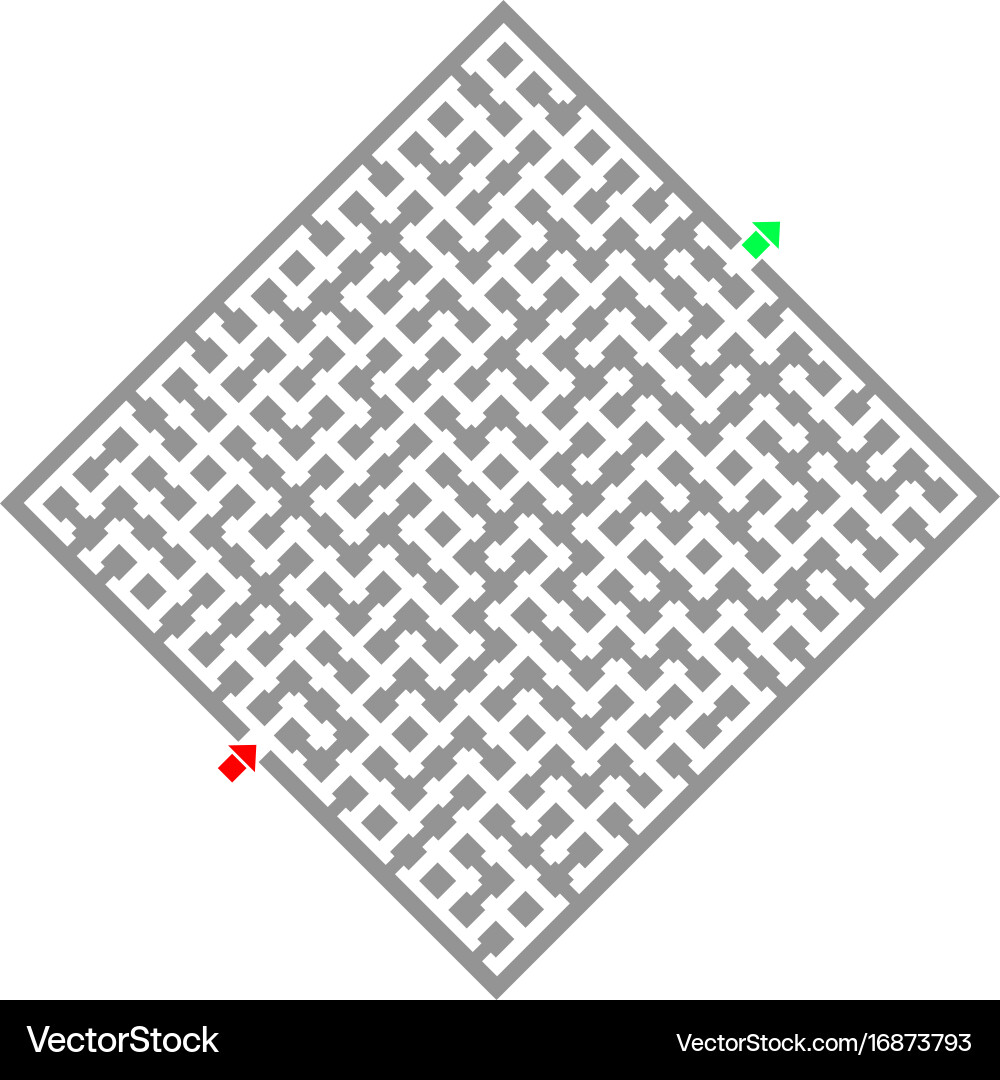 Cube maze Royalty Free Vector Image - VectorStock