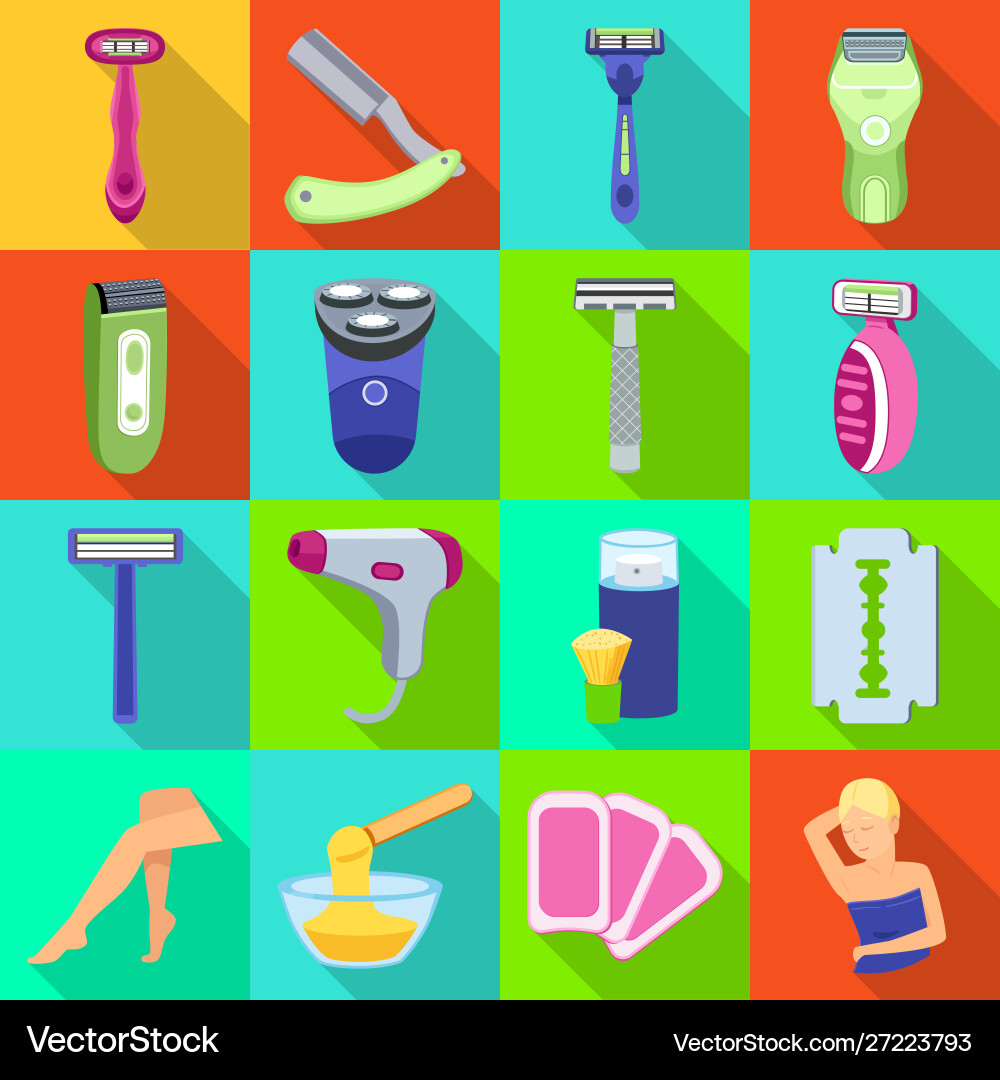 Design shaving and hygiene symbol set Royalty Free Vector