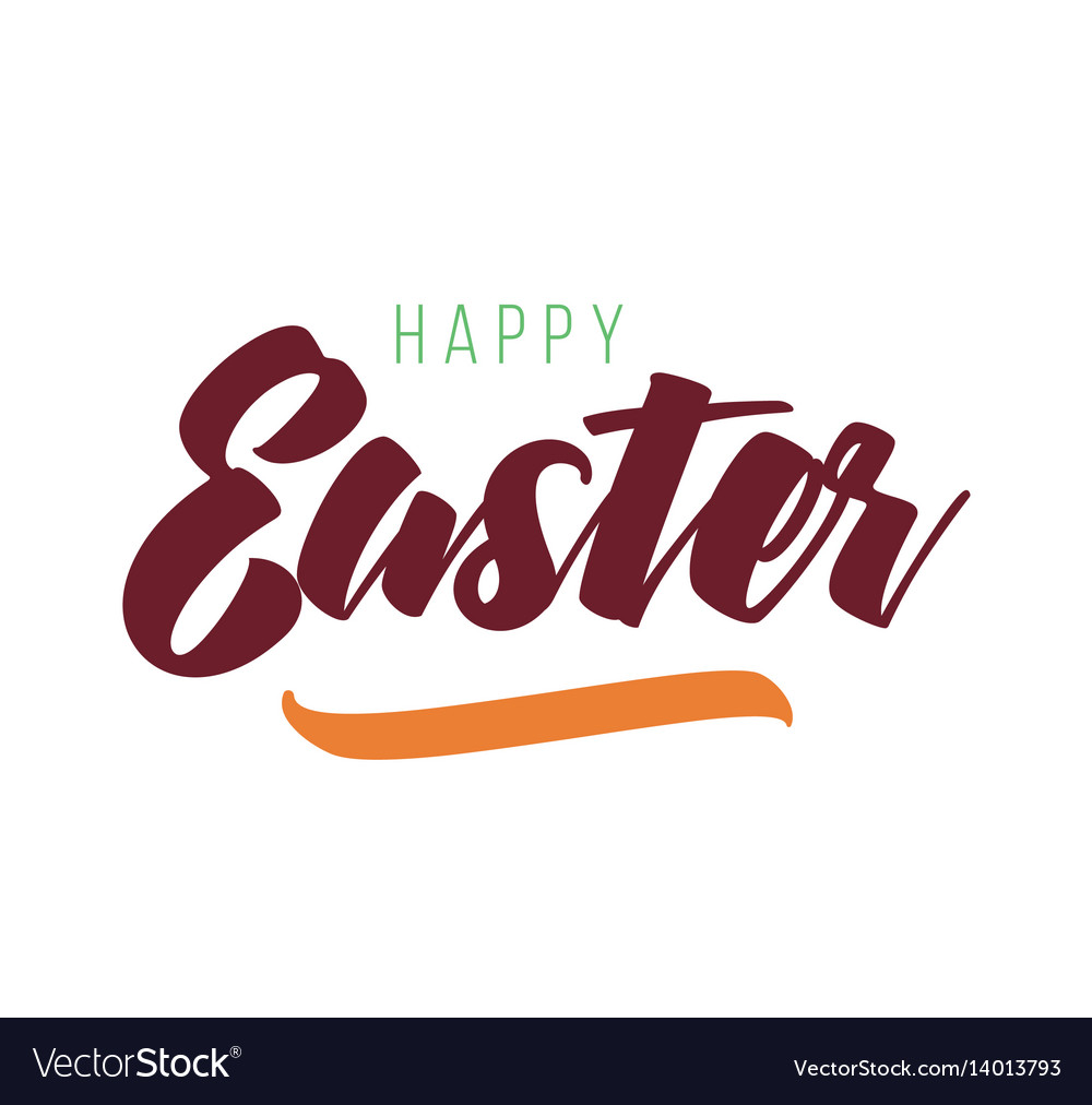 Easter typography design Royalty Free Vector Image