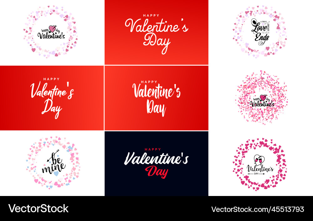 Happy valentines day hand lettering calligraphy Vector Image