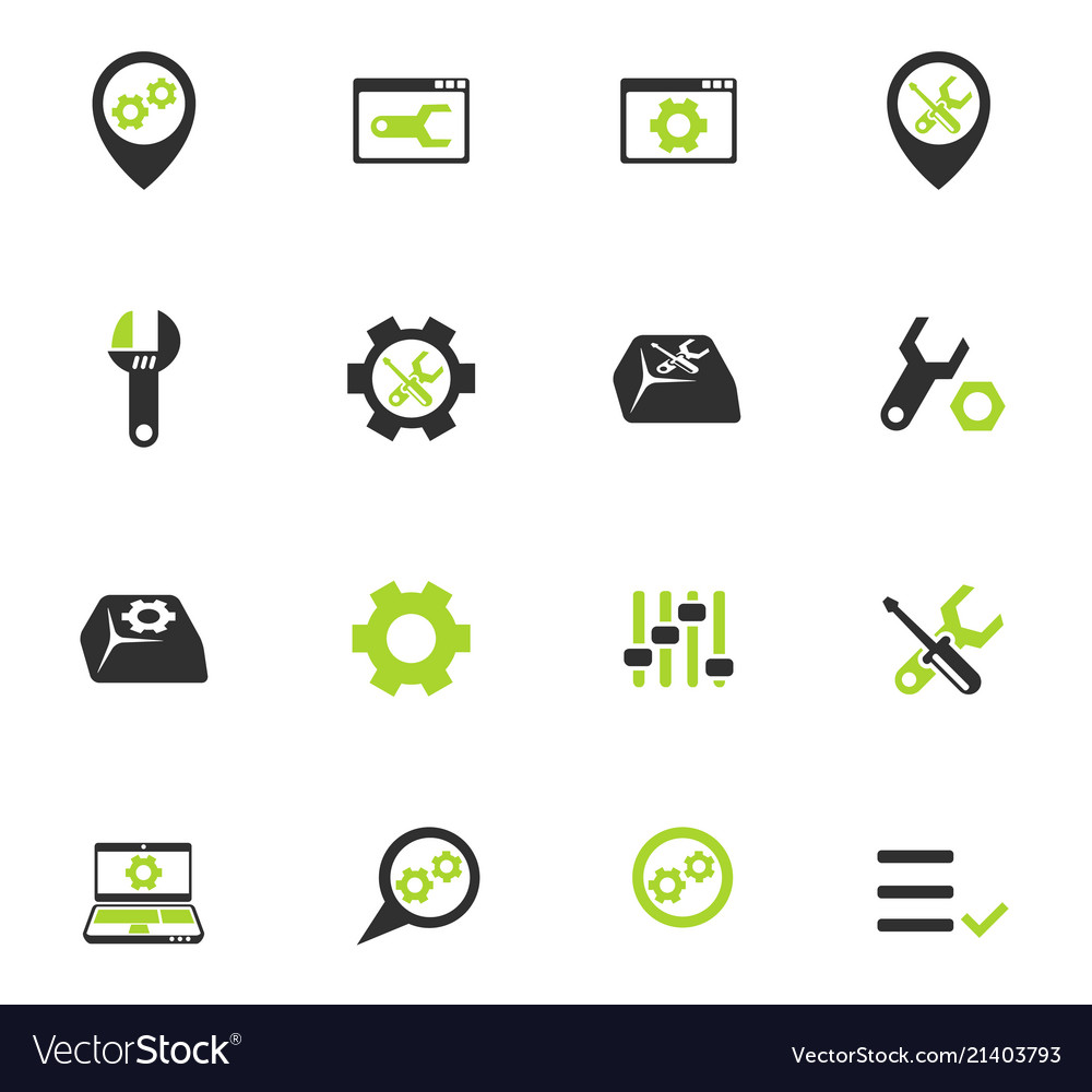 Settings icon set Royalty Free Vector Image - VectorStock
