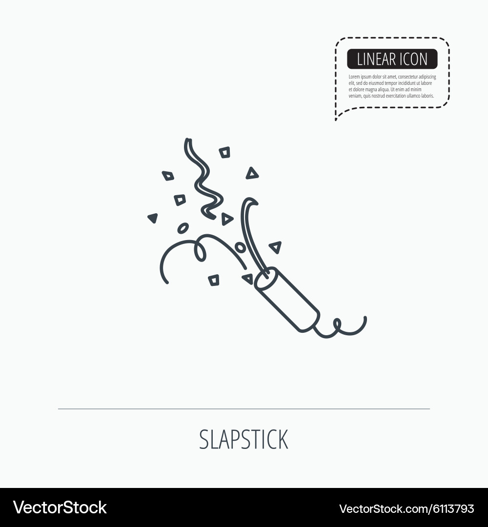 Shooting slapstick icon celebration sign Vector Image