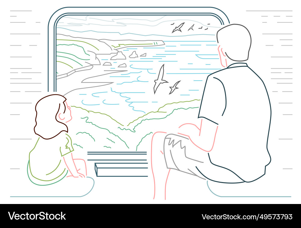 Slow leisurely train travel future transportation Vector Image