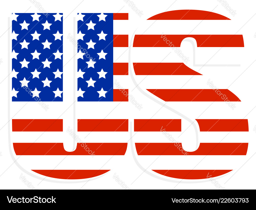 Typography with united states flag clipped Vector Image