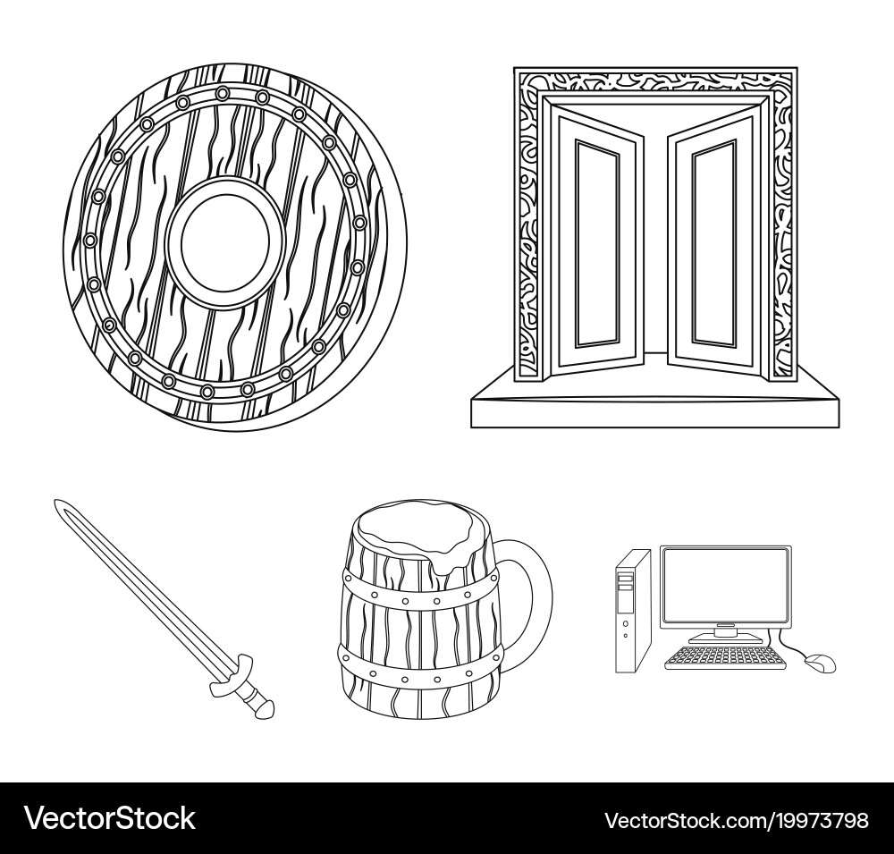 A gate to the treasure shield for protection Vector Image