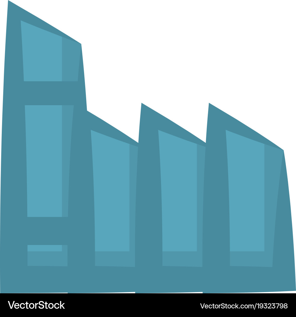 Abstract buildings symbol cartoon Royalty Free Vector Image