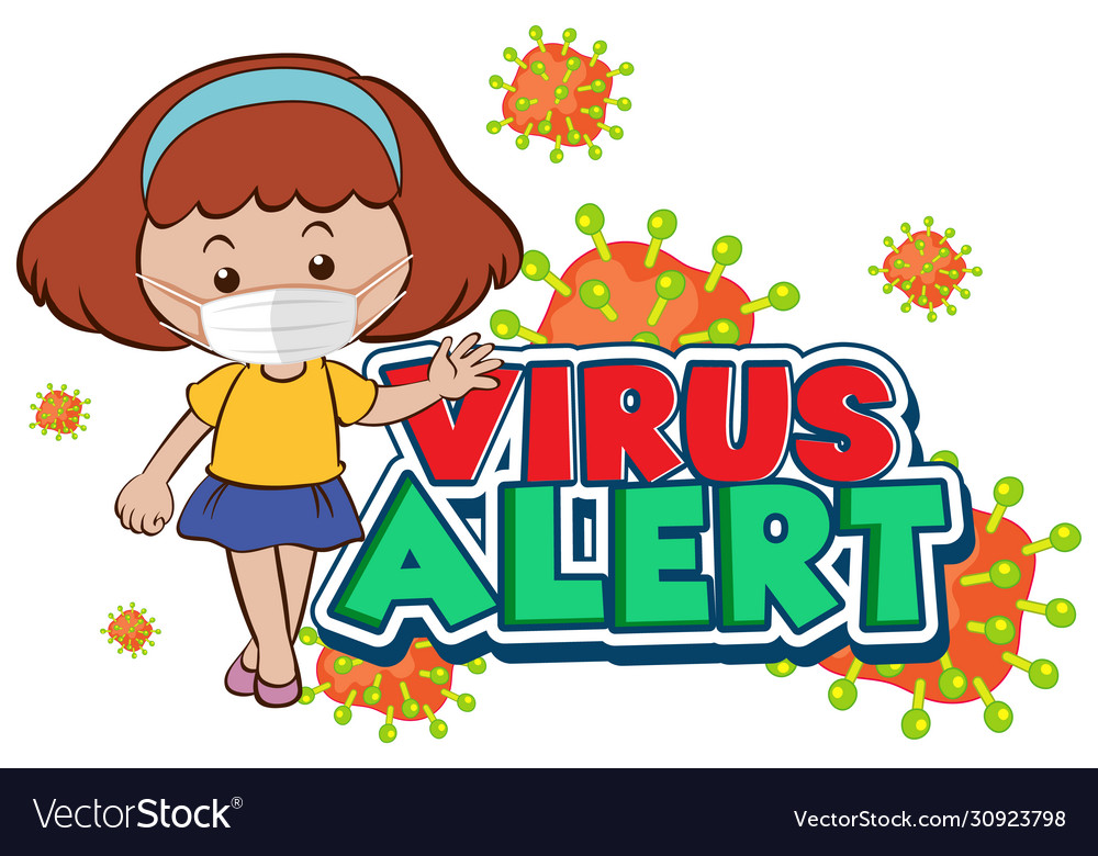 Coronavirus poster design with word virus alert Vector Image