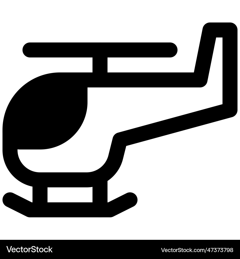 Helicopter flying with rotary wings Royalty Free Vector