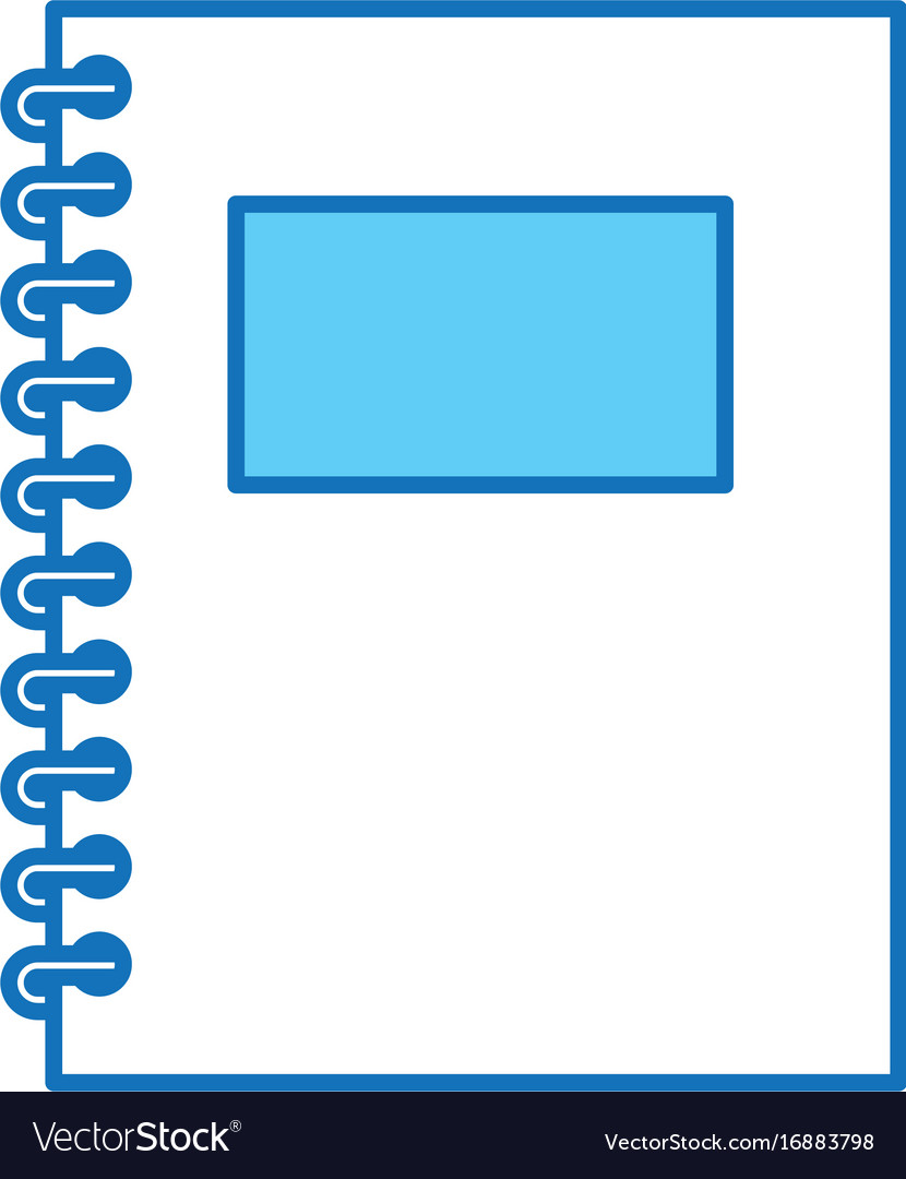 Notebook school isolated icon Royalty Free Vector Image