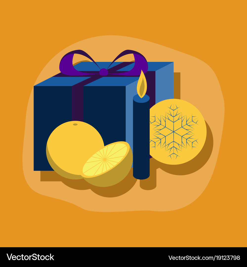 Paper sticker on stylish background christmas gift