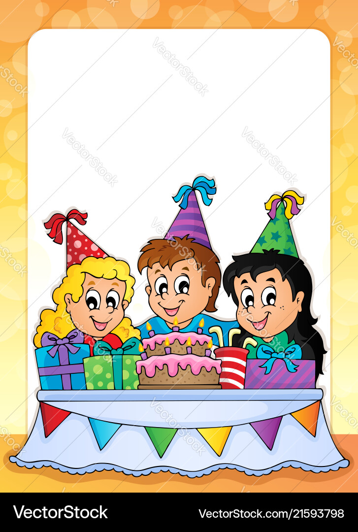 Party theme frame 1 Royalty Free Vector Image - VectorStock