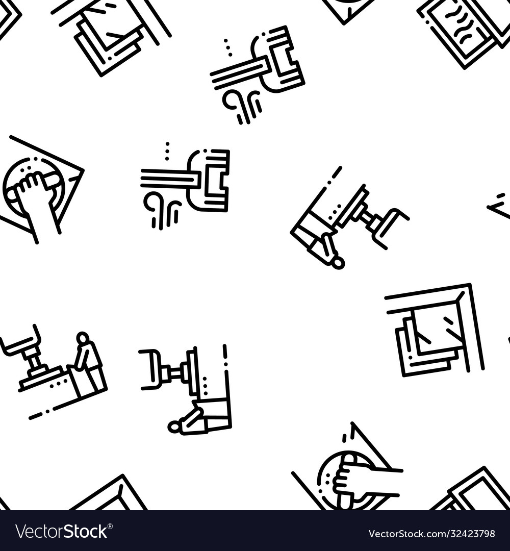 Pvc window frames seamless pattern Royalty Free Vector Image