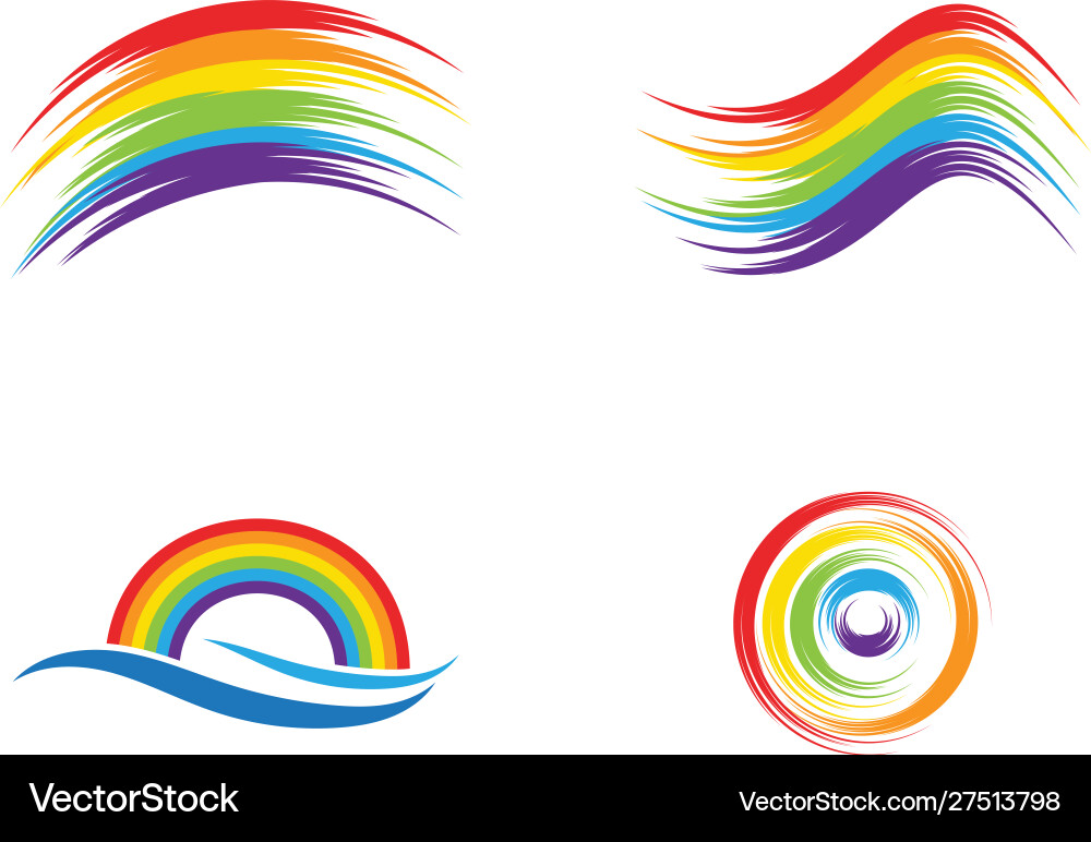 Rainbow icon template Royalty Free Vector Image