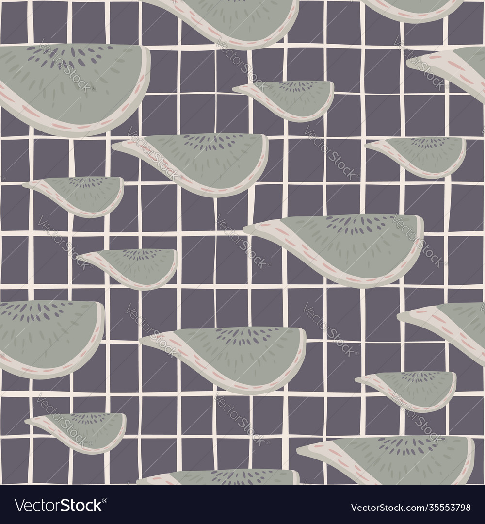 Random seamless pattern with grey simple fig Vector Image