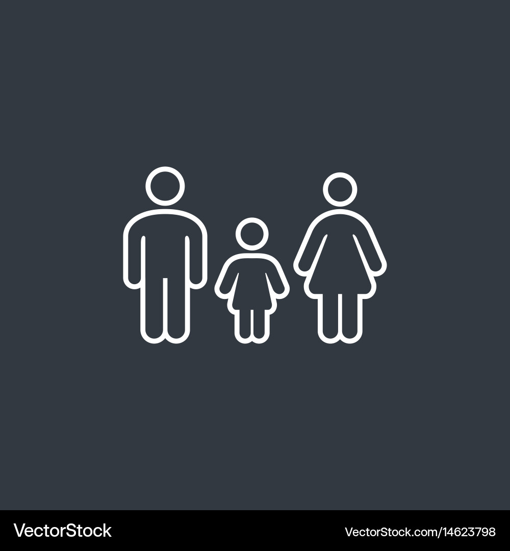 Silhouette family icon Royalty Free Vector Image