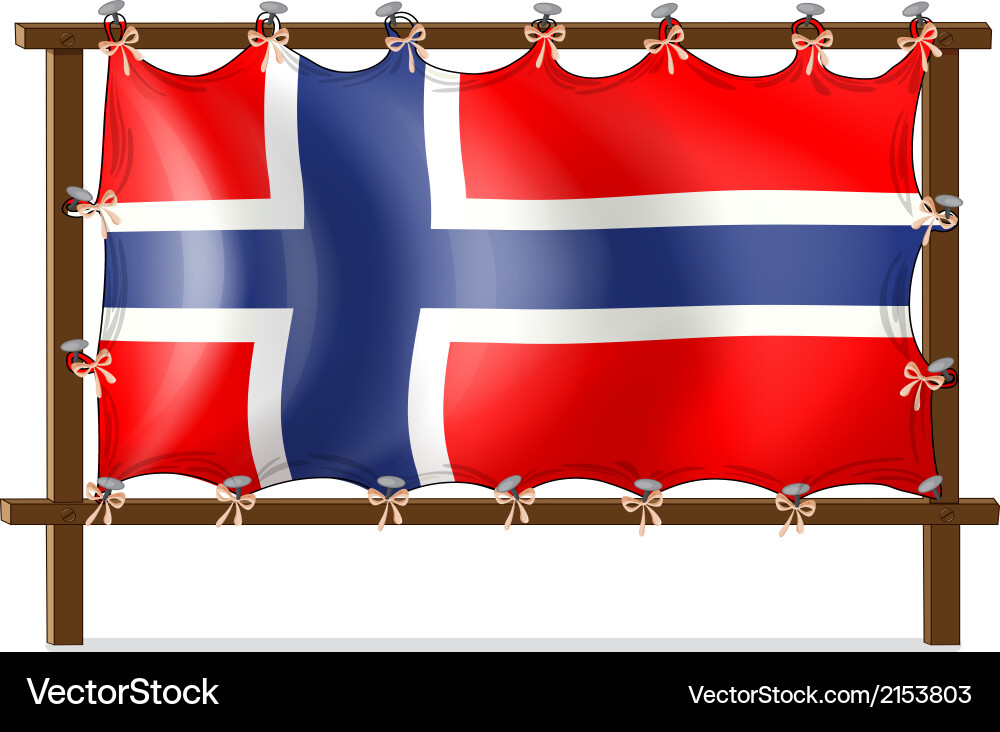 A frame with the flag of norway Royalty Free Vector Image