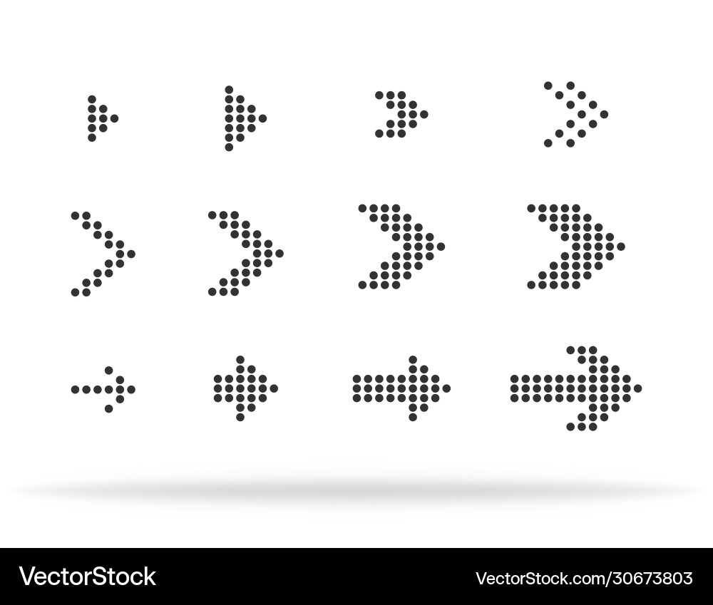 Arrow icons cursor set direction symbol sign Vector Image